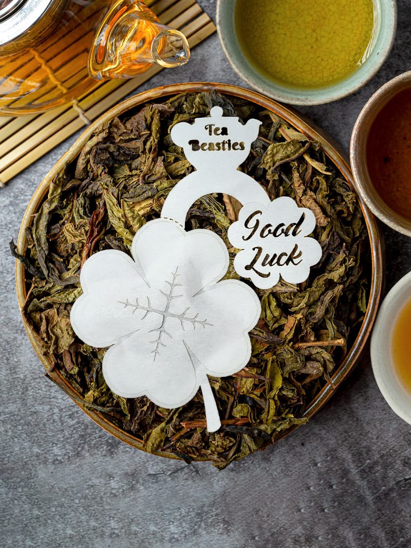 Lucky Four-Leaf Clover Good Luck Handmade Custom Tea Bag - Tea Beasties