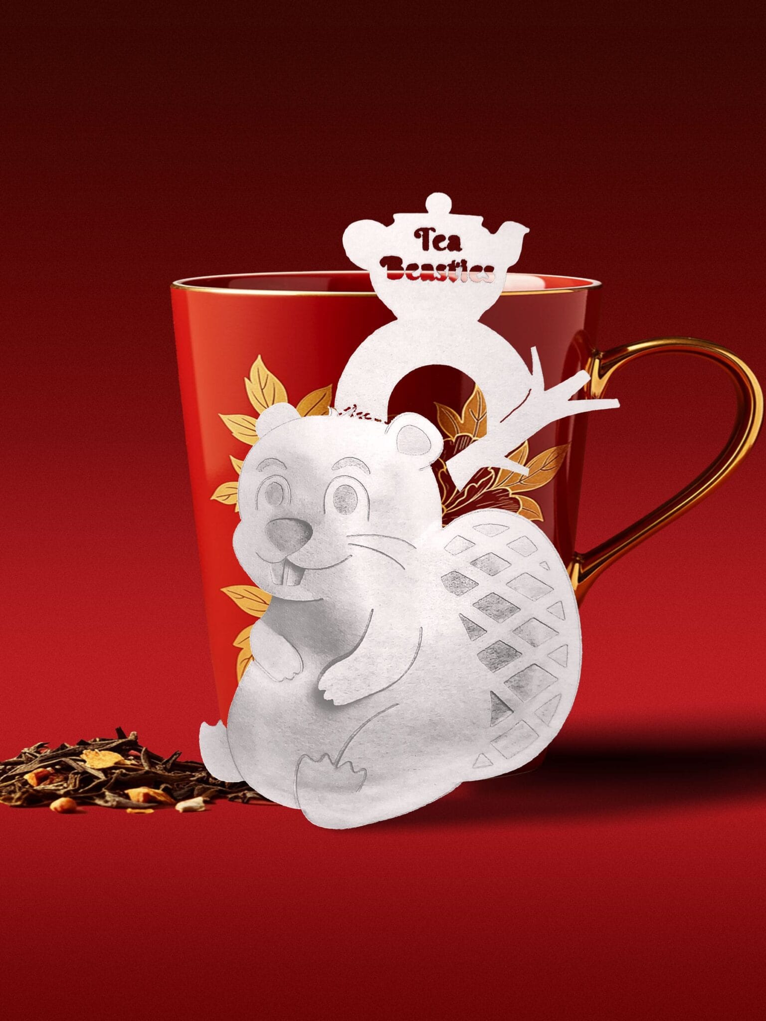 Beaver Shaped Handmade Custom Tea Bag - Tea Beasties