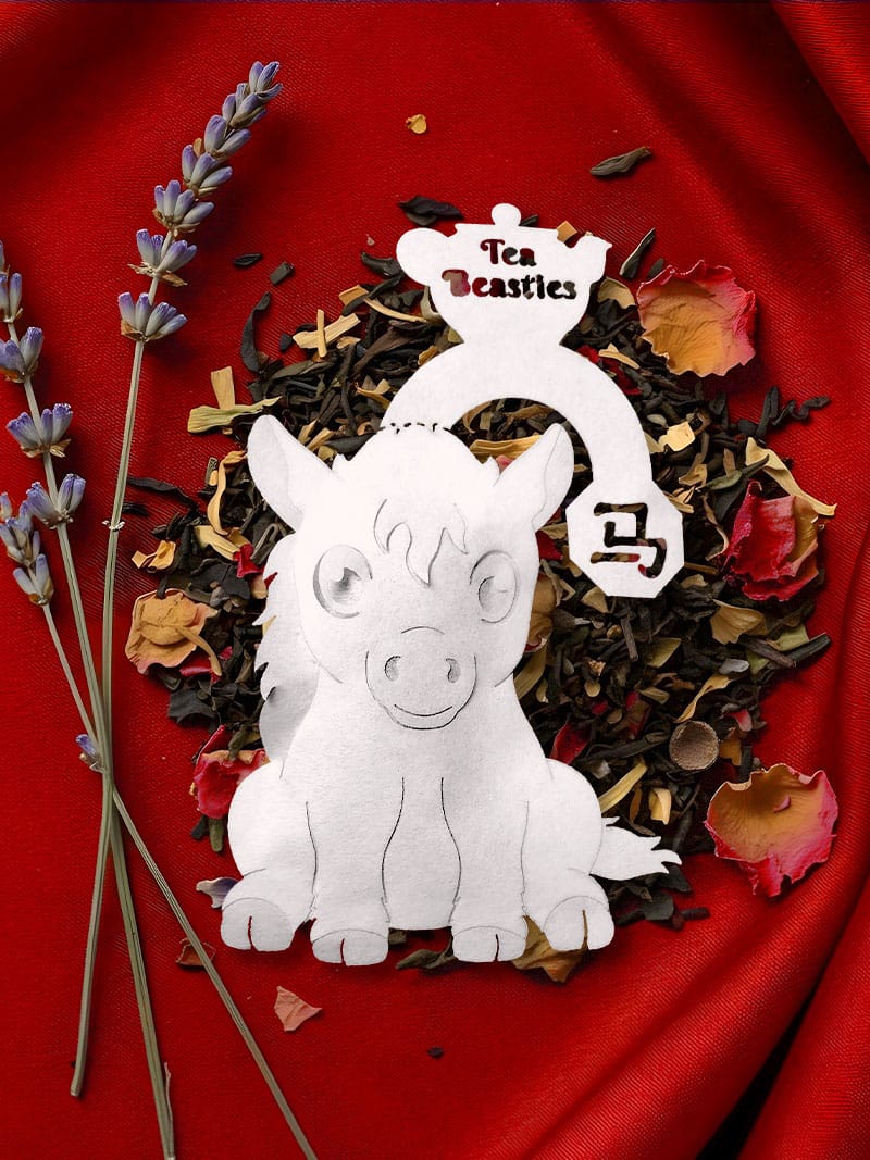 Chinese New Year Horse Sign 马年 Handmade Custom Tea Bag - Tea Beasties